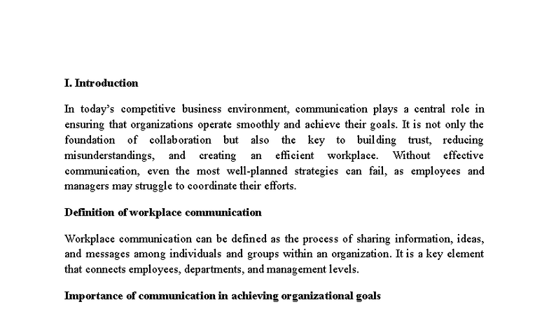 TATM 2 - Effective Workplace Communication Strategies and Skills - Studocu