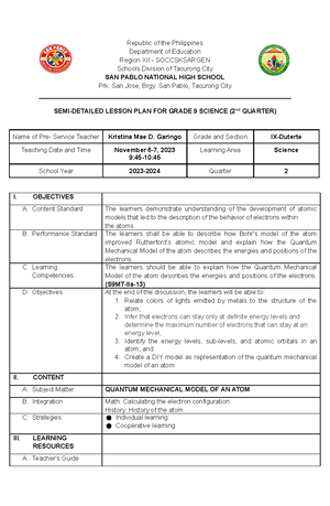 Science 10-DLP6-KMT - Lesson Plan for Kinetic Molecular Theory - GRADE ...