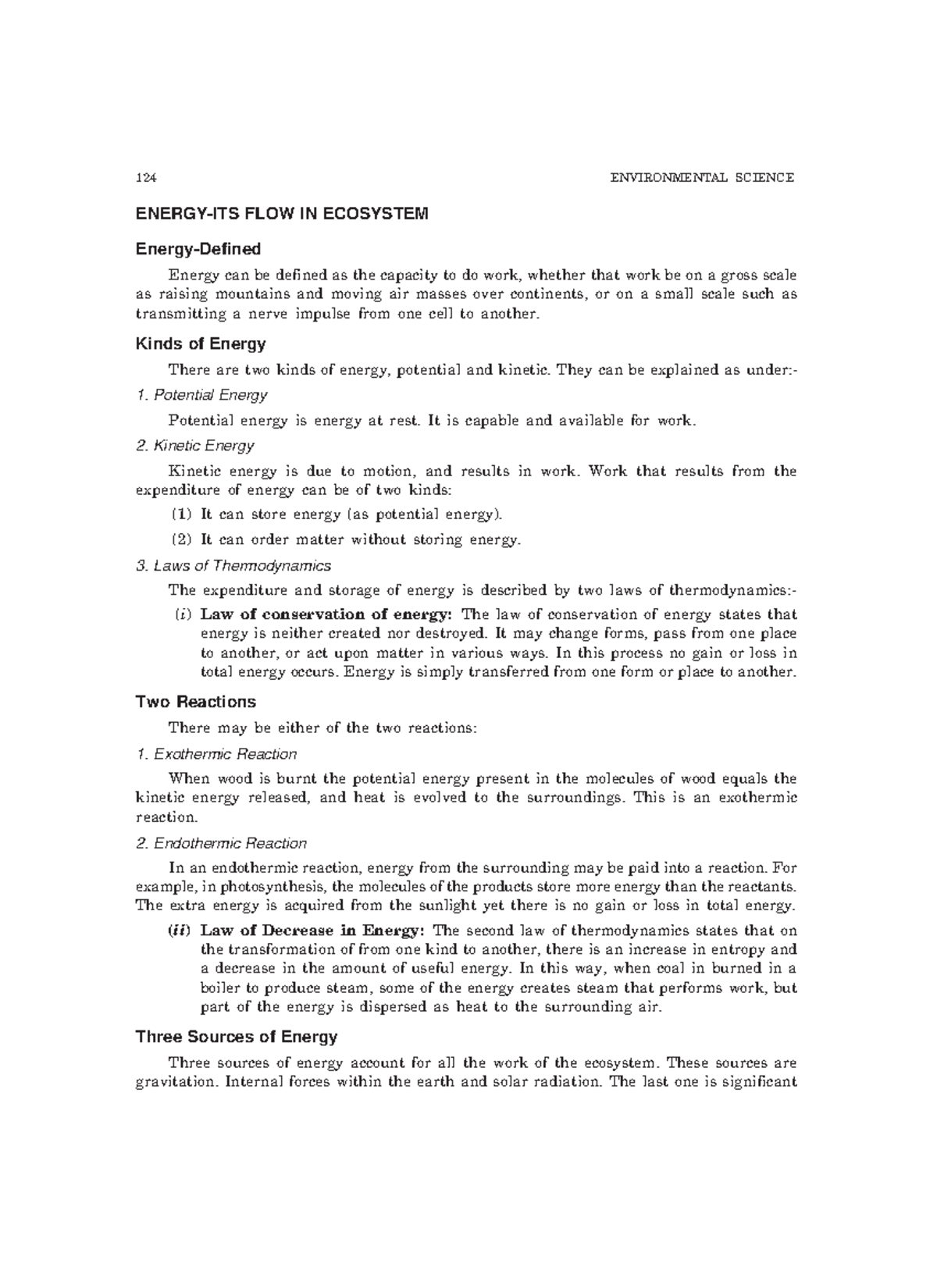 Environmental science lectures notes (45) - 124 ENVIRONMENTAL SCIENCE ...