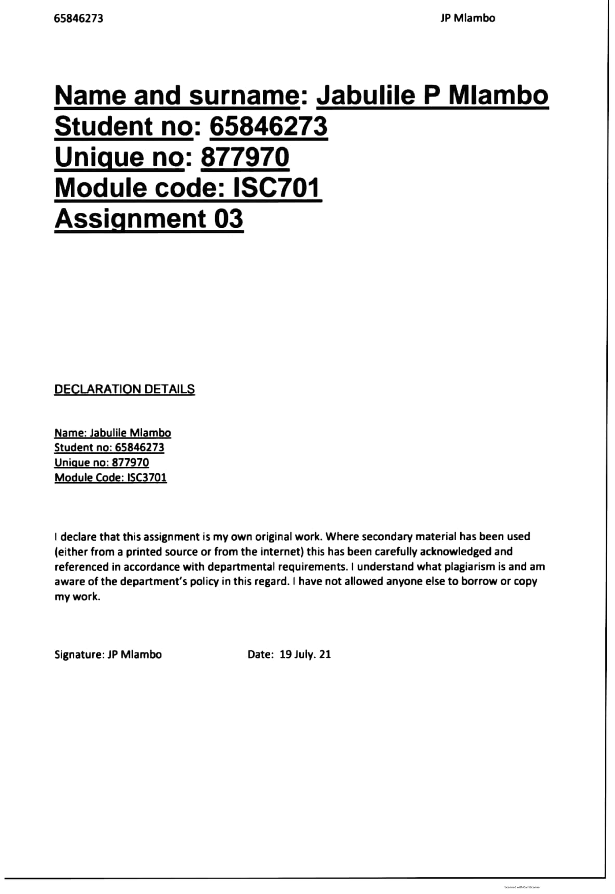 ISC3701 ASS 03 - Teaching Strategies and Learning Outcomes Analysis ...