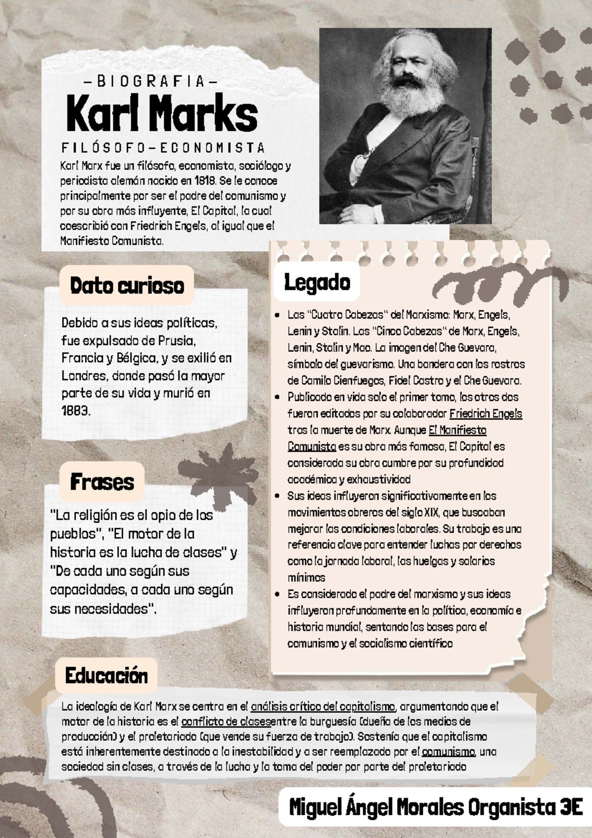 Biografía de Karl Marx: Influencias y Legado en el Comunismo - Studocu