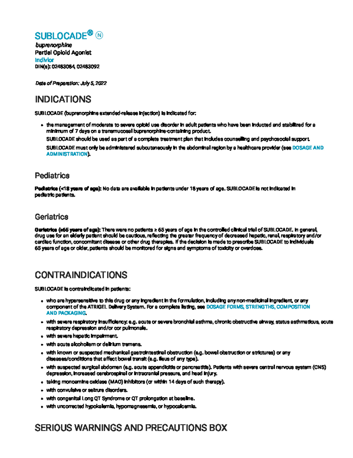 Sublocade (Buprenorphine Injection) Management of Opioid Use Disorder ...