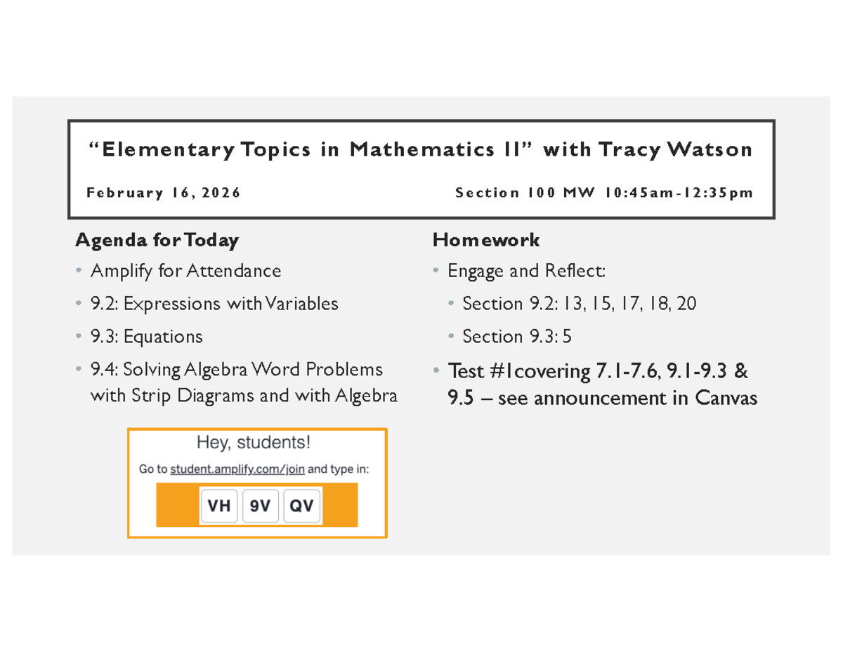 Math 1102: Lecture Notes on Algebra Concepts - Studocu