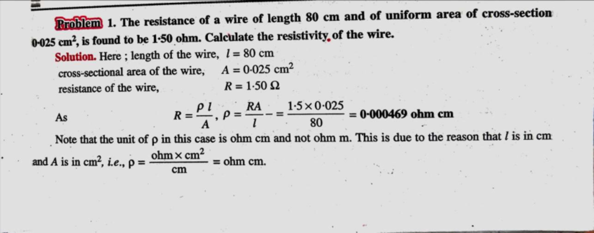 Physics 101: Problem Solving on Wire Resistance and Resistivity - Studocu