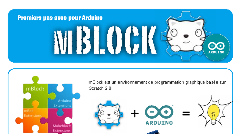 MBlock 1er Pas: Programmation Graphique avec Arduino - Studocu