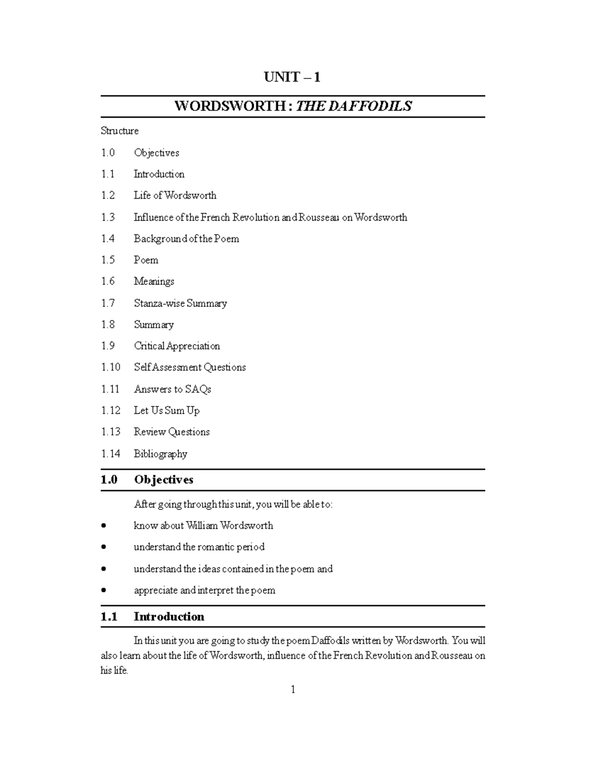 Wordsworth's Daffodils: Insights, Summary & Analysis (ENG 101) - Studocu
