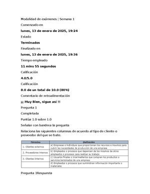 POO examen semana 6 - Programación orientada a objetos 1. Mis cursos 2. Programación orientada a ...