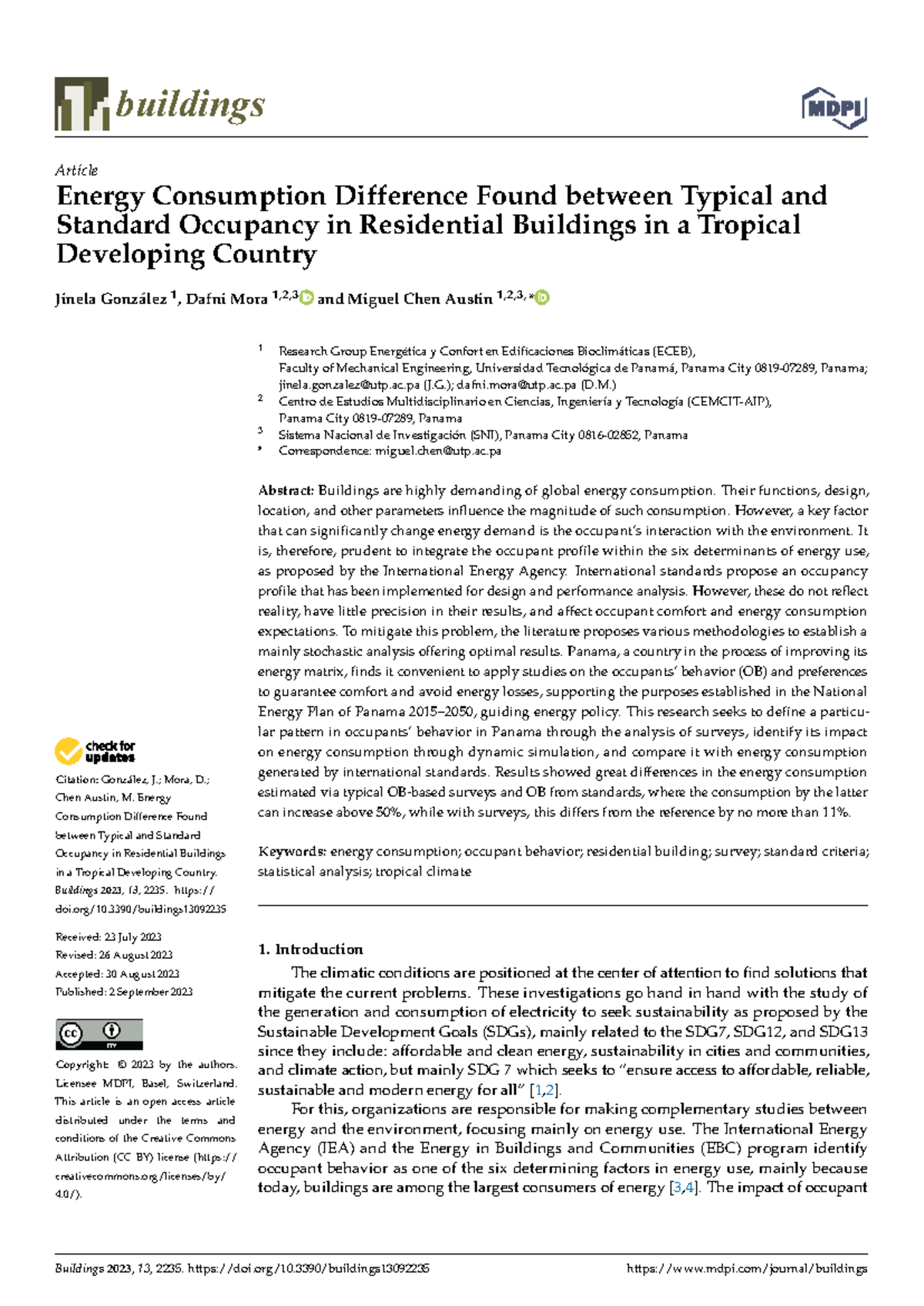 Energy Consumption Analysis: Typical vs. Standard Occupancy in ...