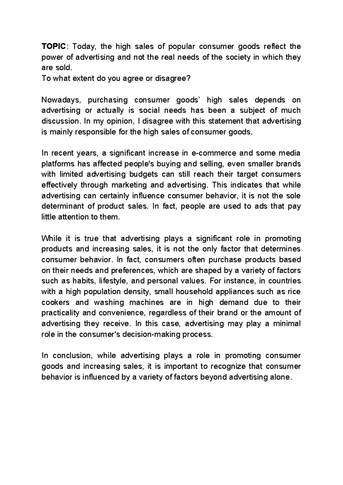 IE 6.5 Homework Lesson 6: Advertising vs. Consumer Needs Analysis - Studocu