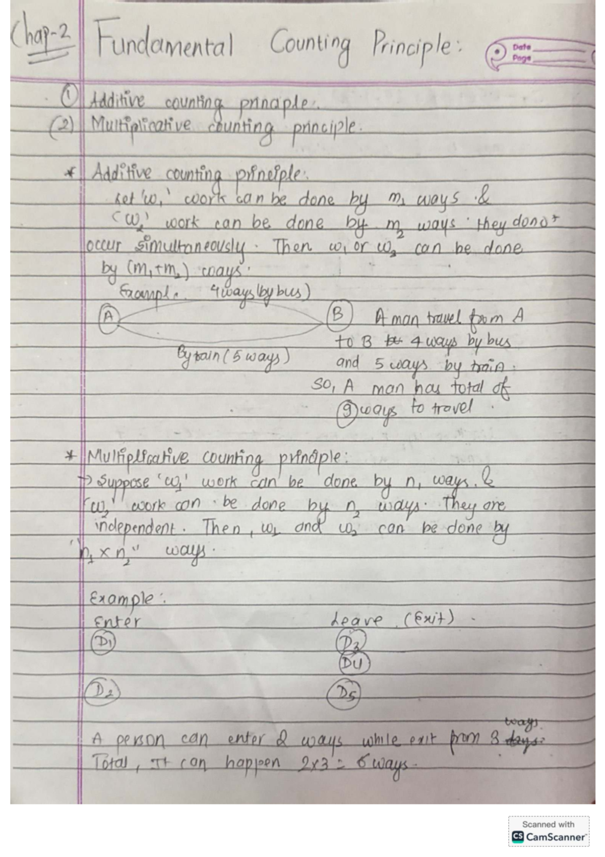 Ch2 - Fundamental Counting Principle & Probability Concepts - Studocu