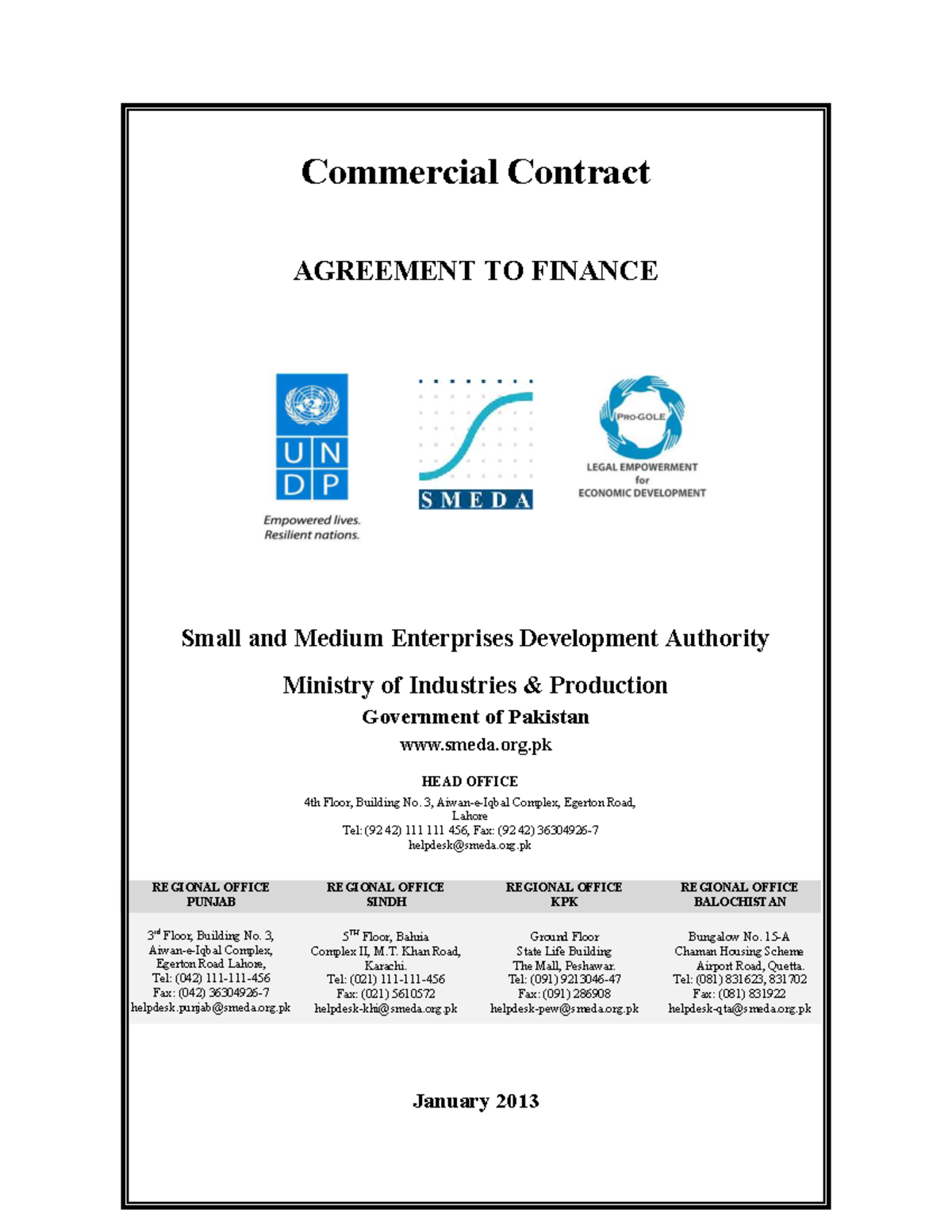 Commercial Contract Template for SMEs Financing (LS-101) - Studocu