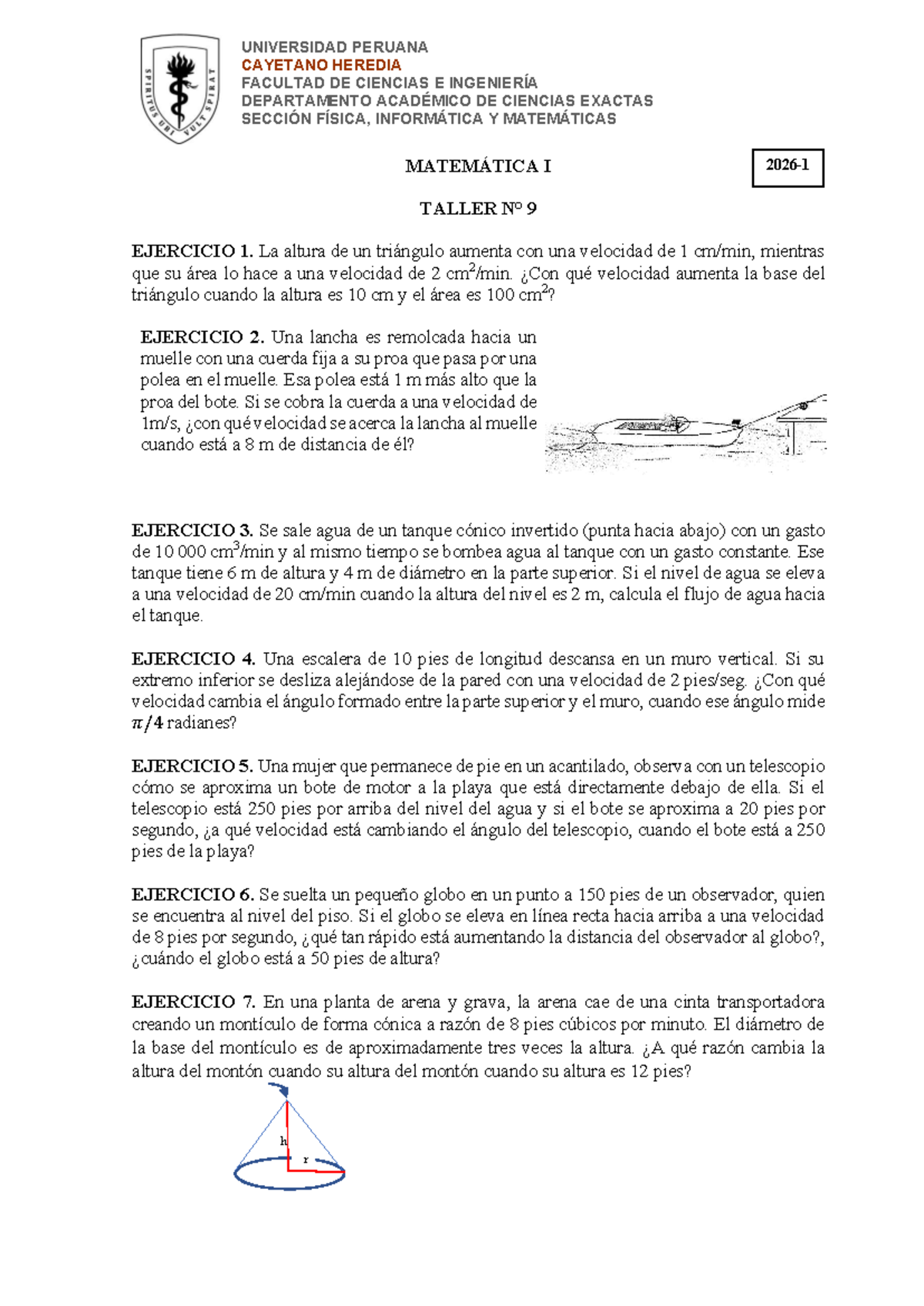 Taller 9 - Ejercicios de Matemática I 2026-1 - Studocu