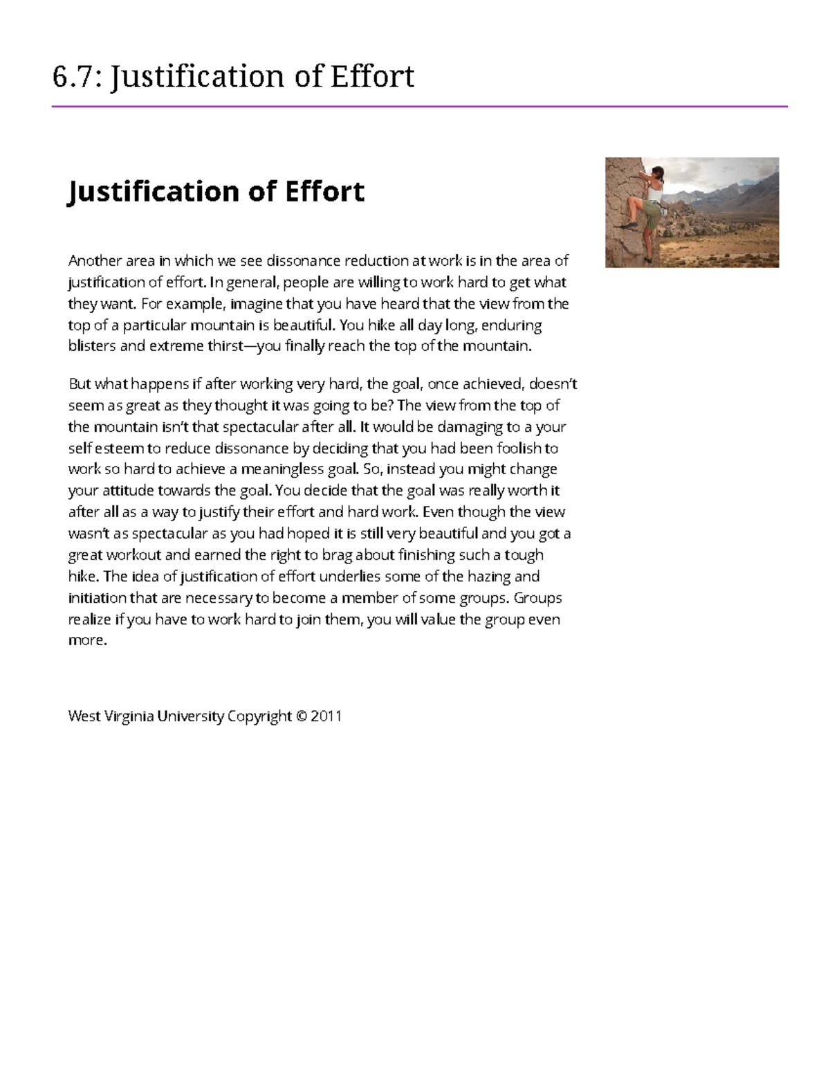 6.7: Justification of Effort - Understanding Dissonance in Achievements ...