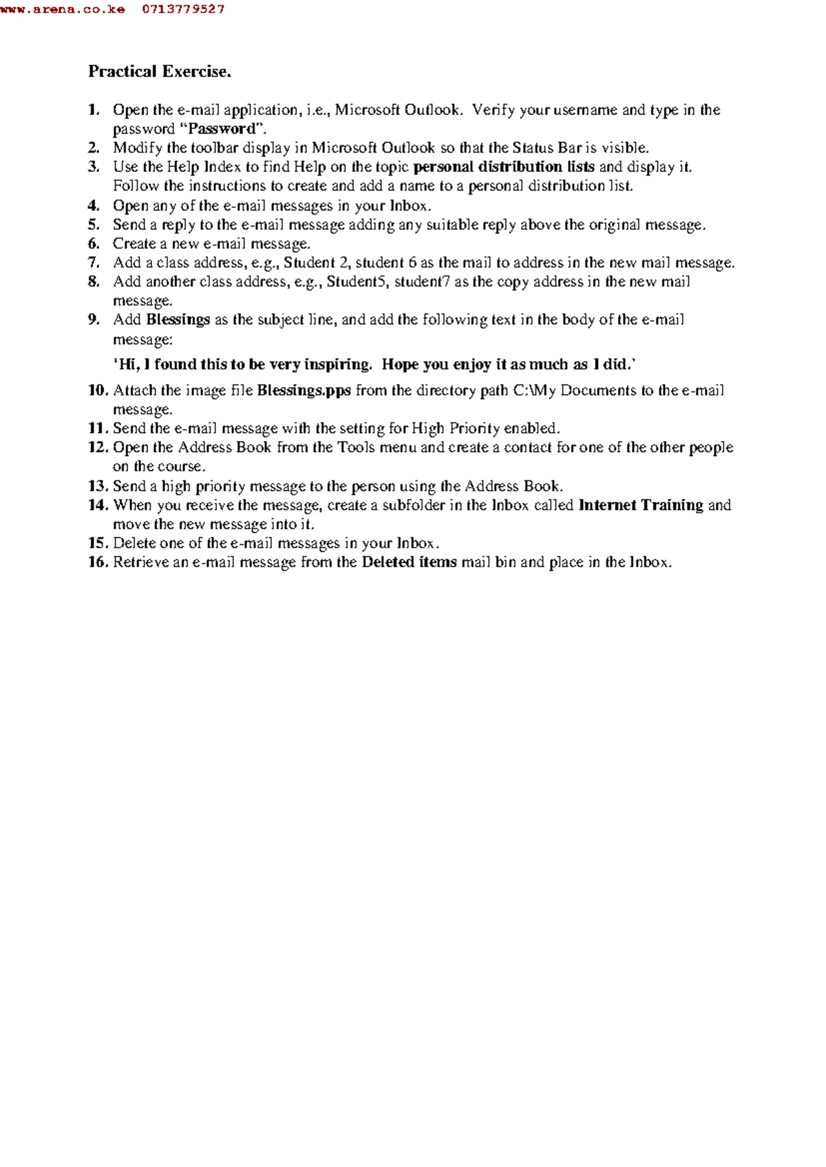 Practical Exercises Power Point 2 Ms Powerpoint Exercise 1 Create A New Blank Presentation