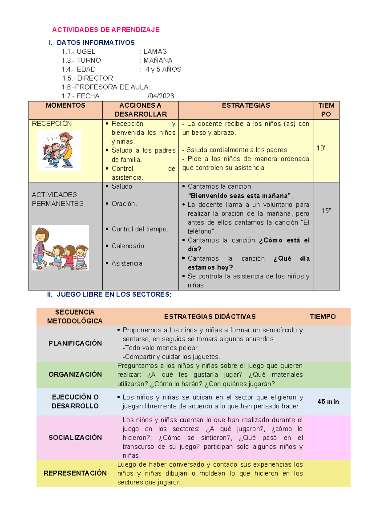 Actividades de Aprendizaje I: Conociendo Nuestras Emociones (4-5 Años ...