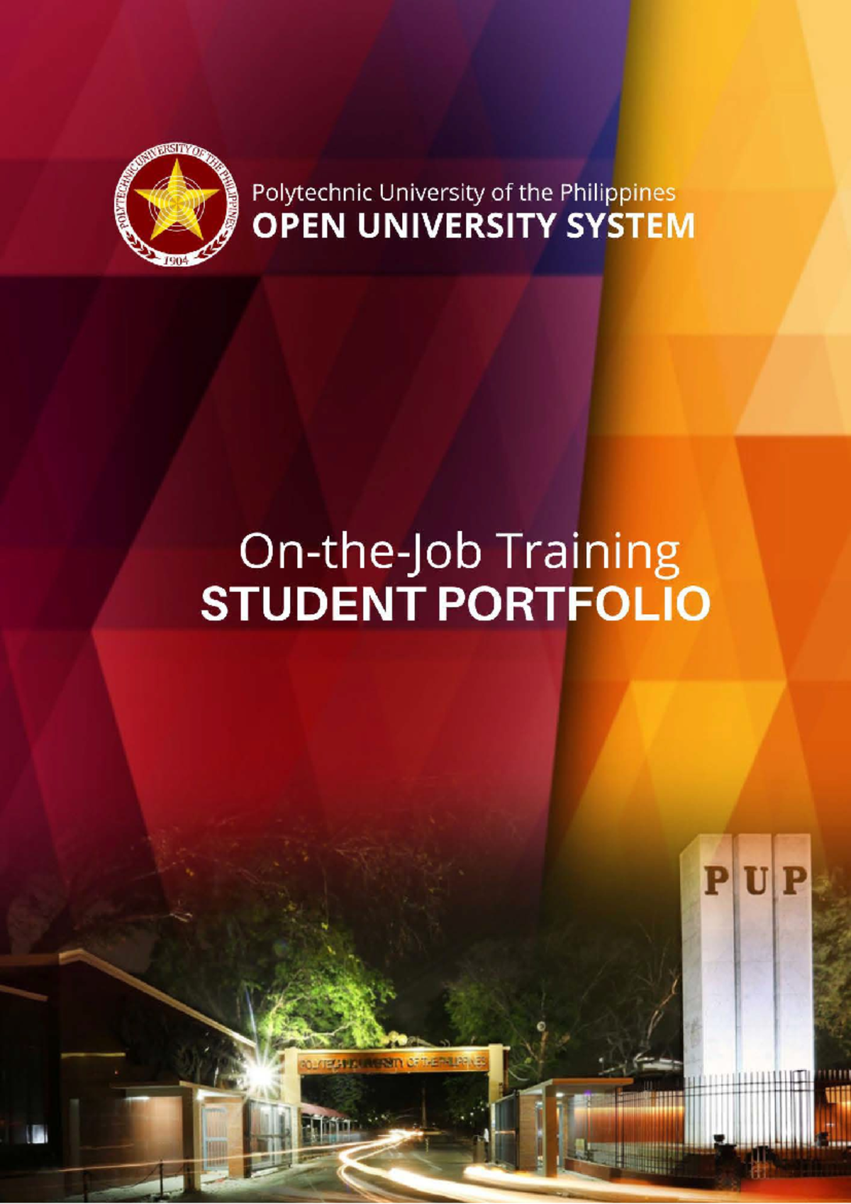 PUP OJT Internship Guidelines & Student Portfolio Final 2021 - Studocu