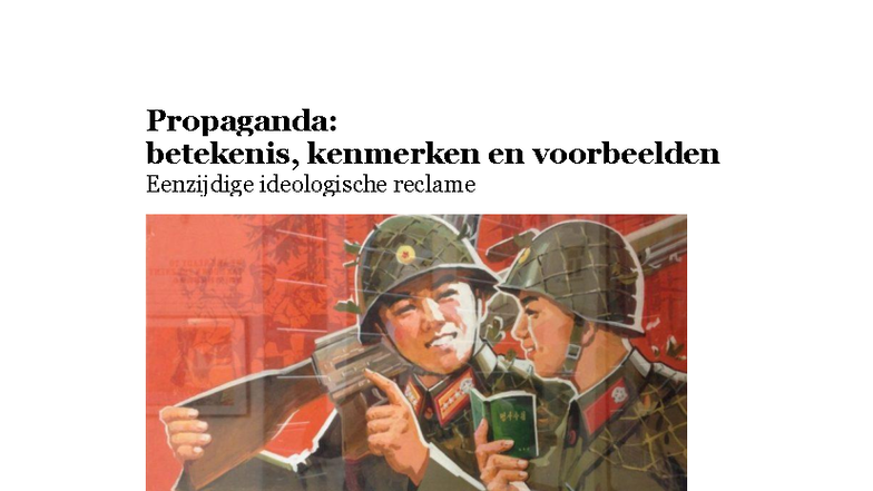 Artikel, Propaganda, betekenis, kenmerken en voorbeelden - Propaganda ...