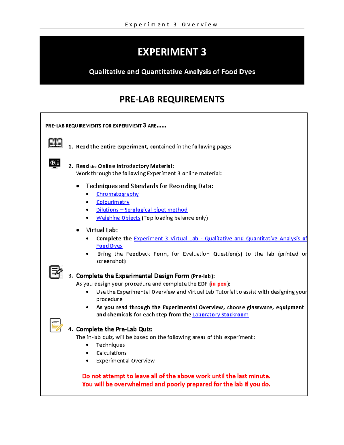 Experiment 3: Qualitative & Quantitative Analysis of Food Dyes 2022W ...