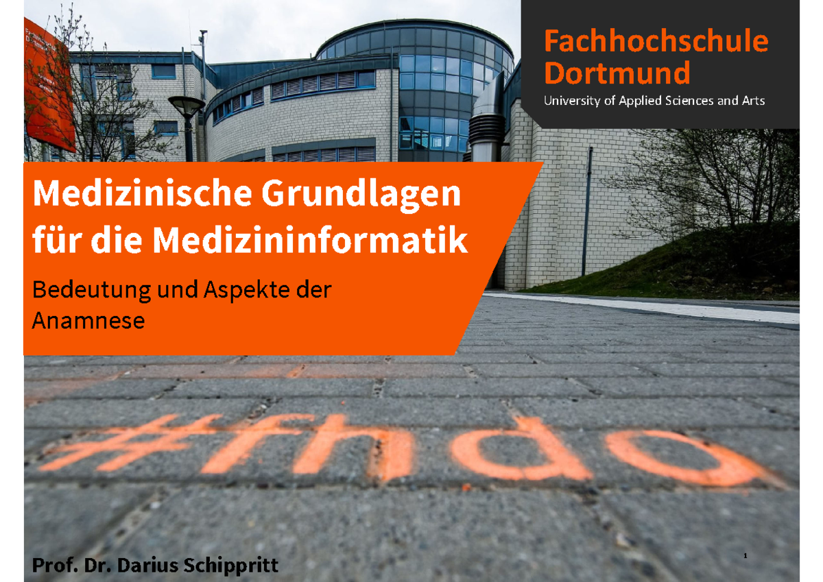 MGMI 04 Anamnese: Bedeutung und Aspekte in der Medizininformatik - Studocu