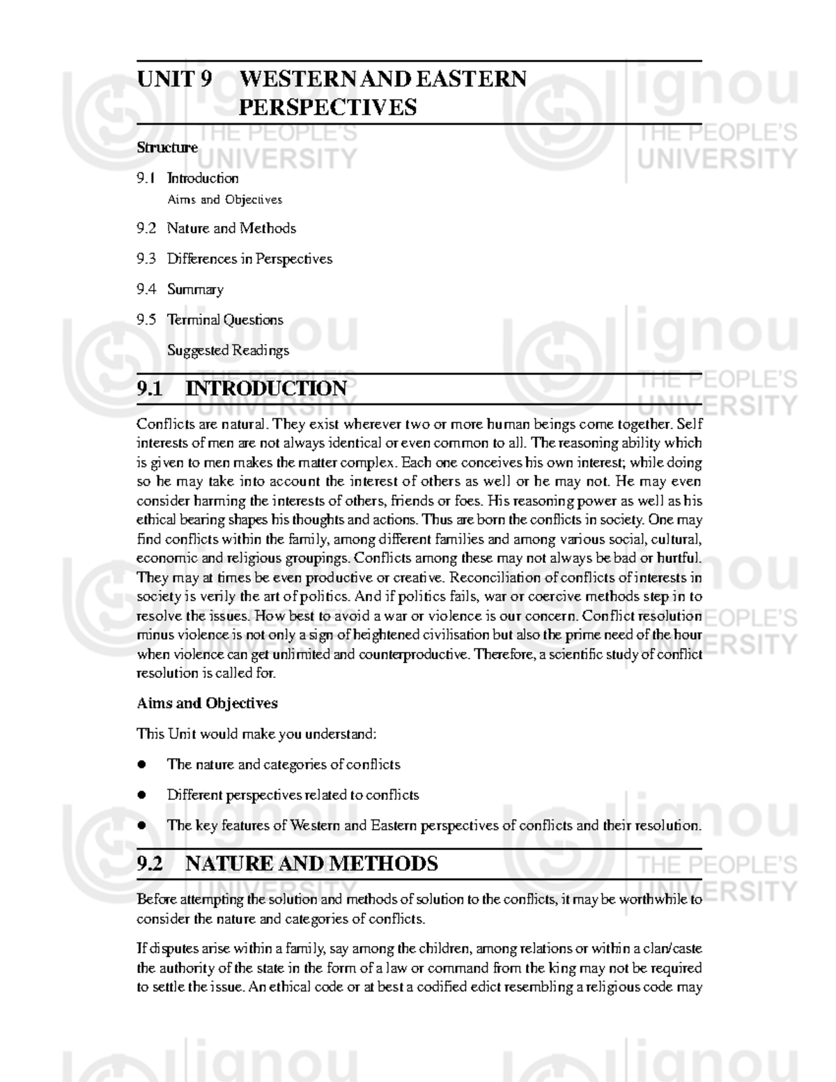 Unit-9 - Exam preparation - UNIT 9 WESTERN AND EASTERN PERSPECTIVES ...