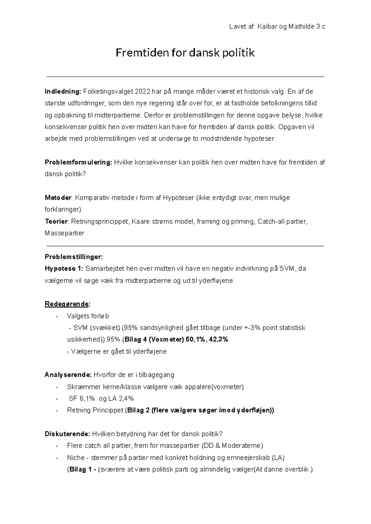 Synopsis-aflevering - Synopsis om det danske folketingsvalg - Fremtiden ...