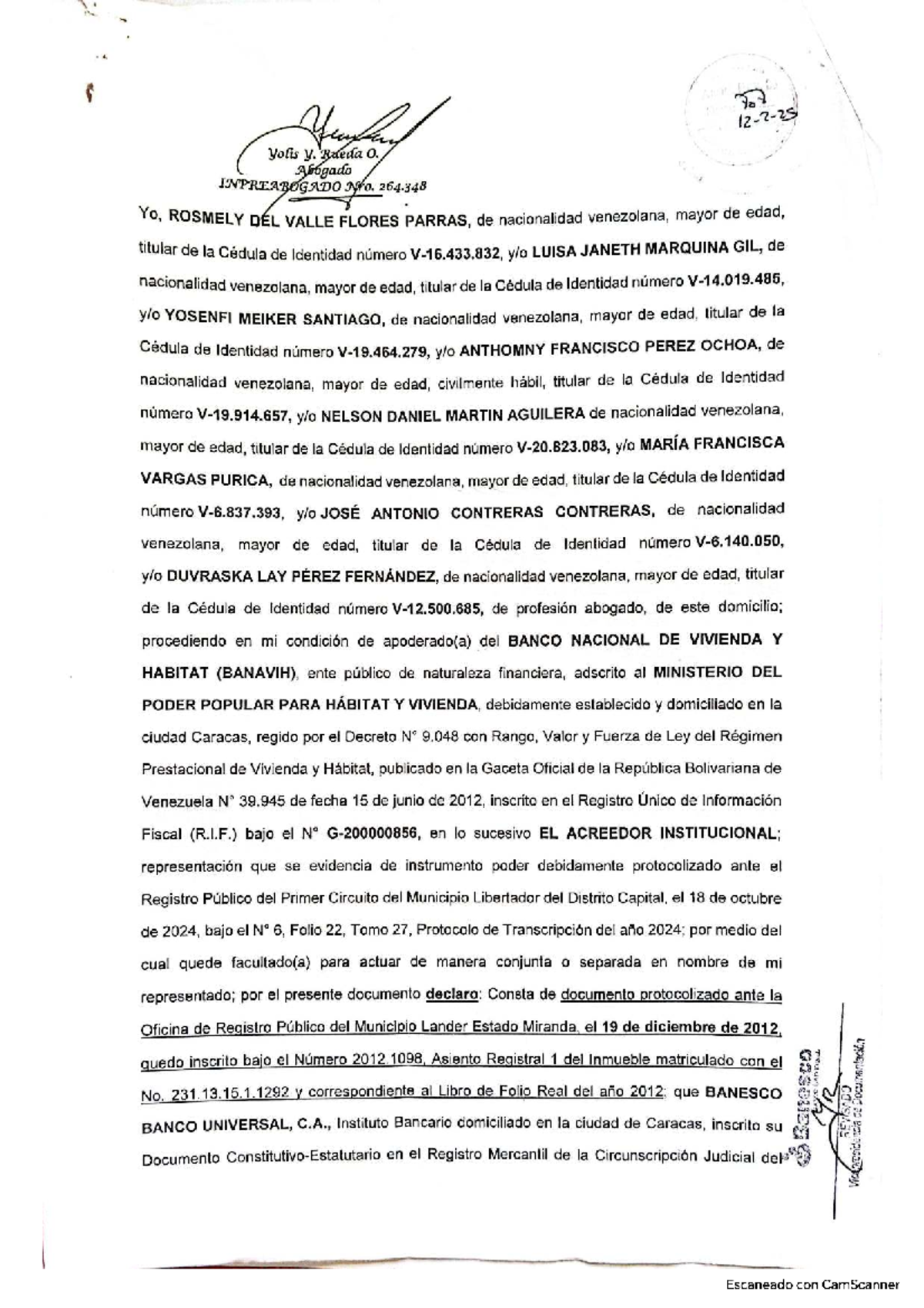 Poder del banavih - Documento para orientación en procesos legales ...