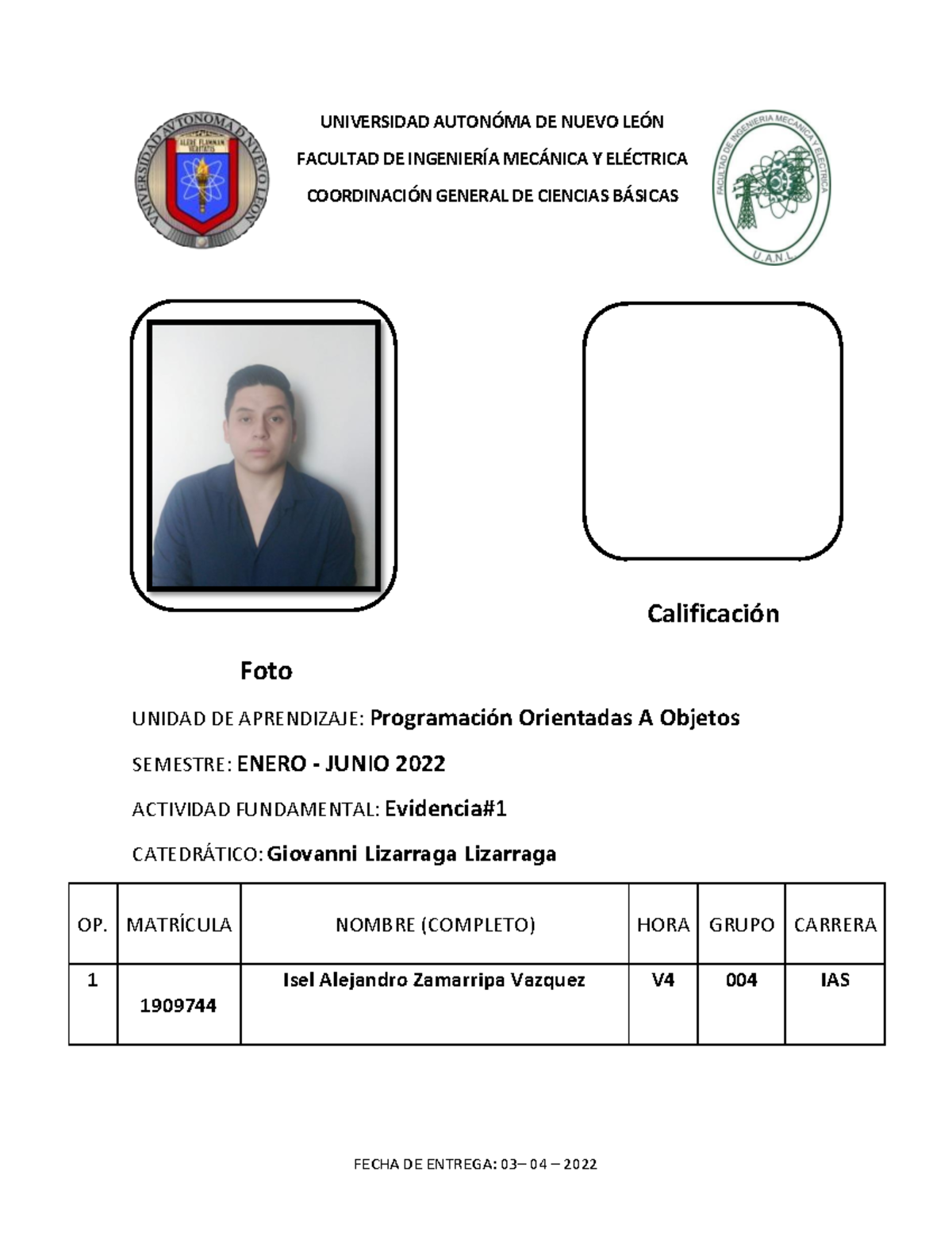 Evidencia 1: Diagramas UML en Programación Orientada a Objetos - Studocu