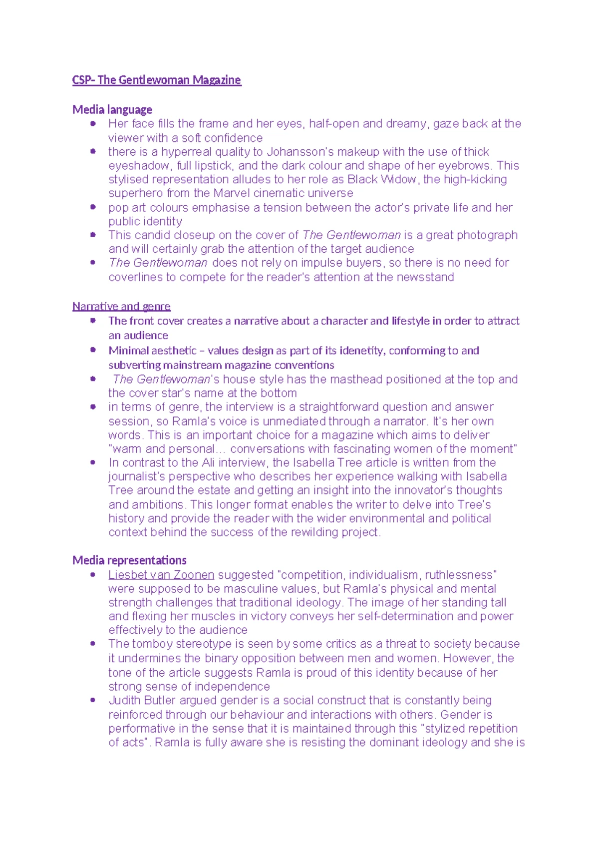 OCR Media Studies Theories Revision Sheet for Full Coverage - Studocu