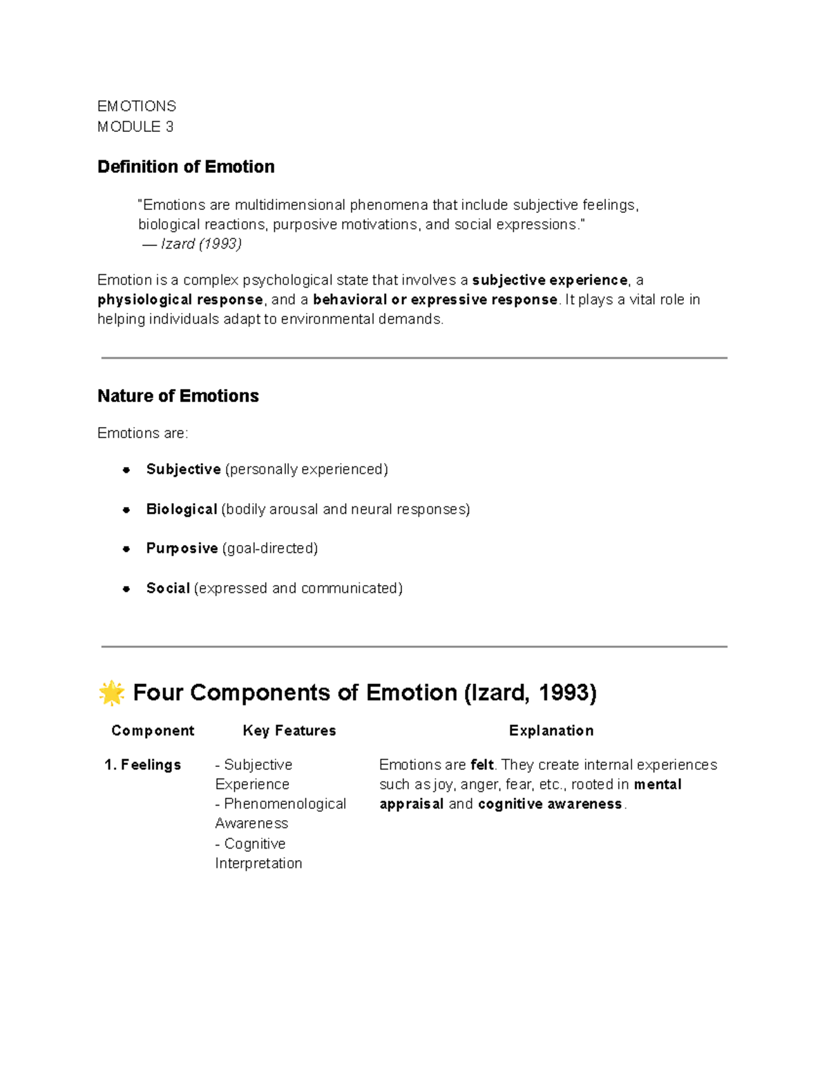 MODULE 3: Understanding Emotions - Definitions, Theories, and ...