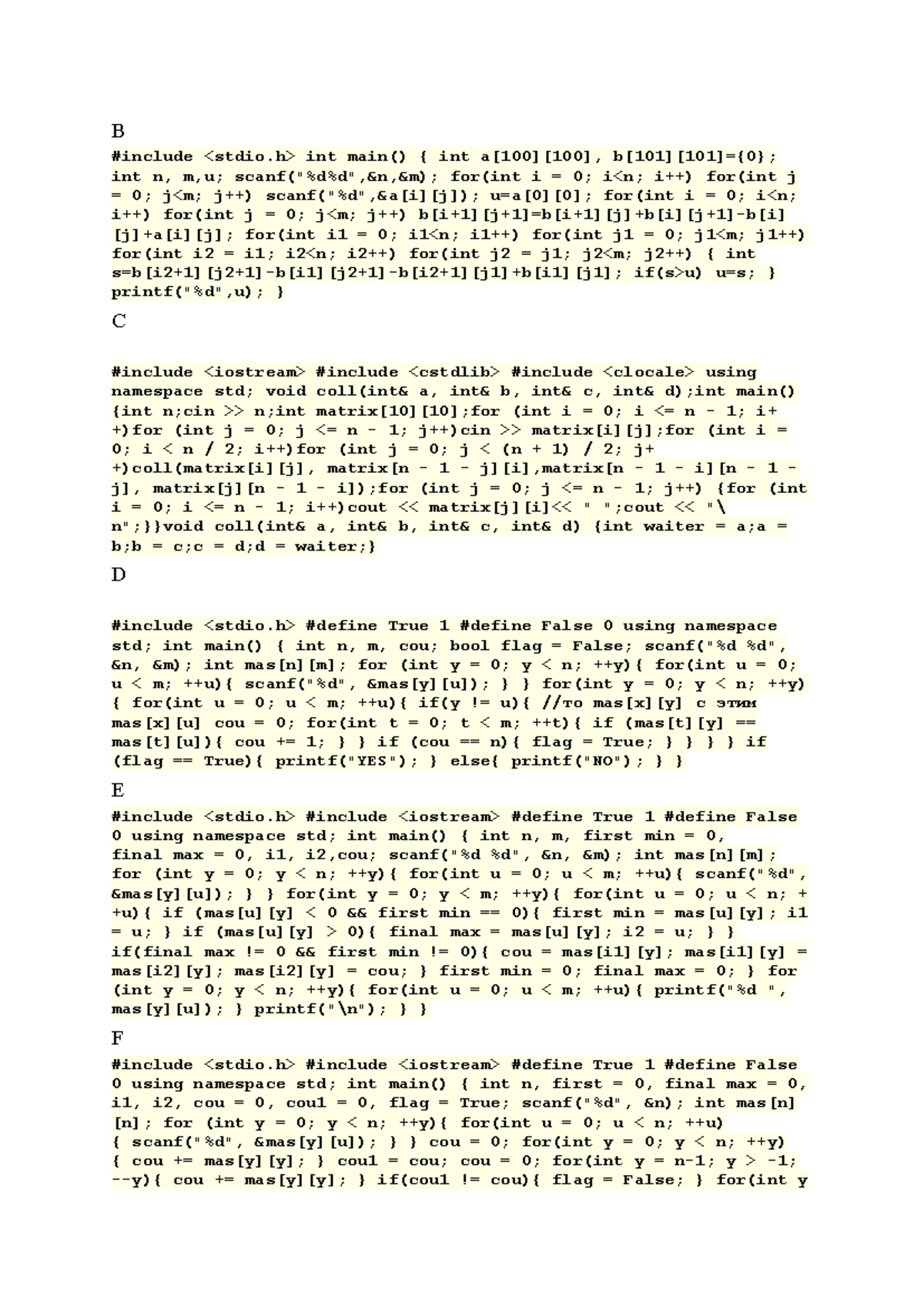 B int main() Code Snippets and Logic Examples for 123 - Studocu