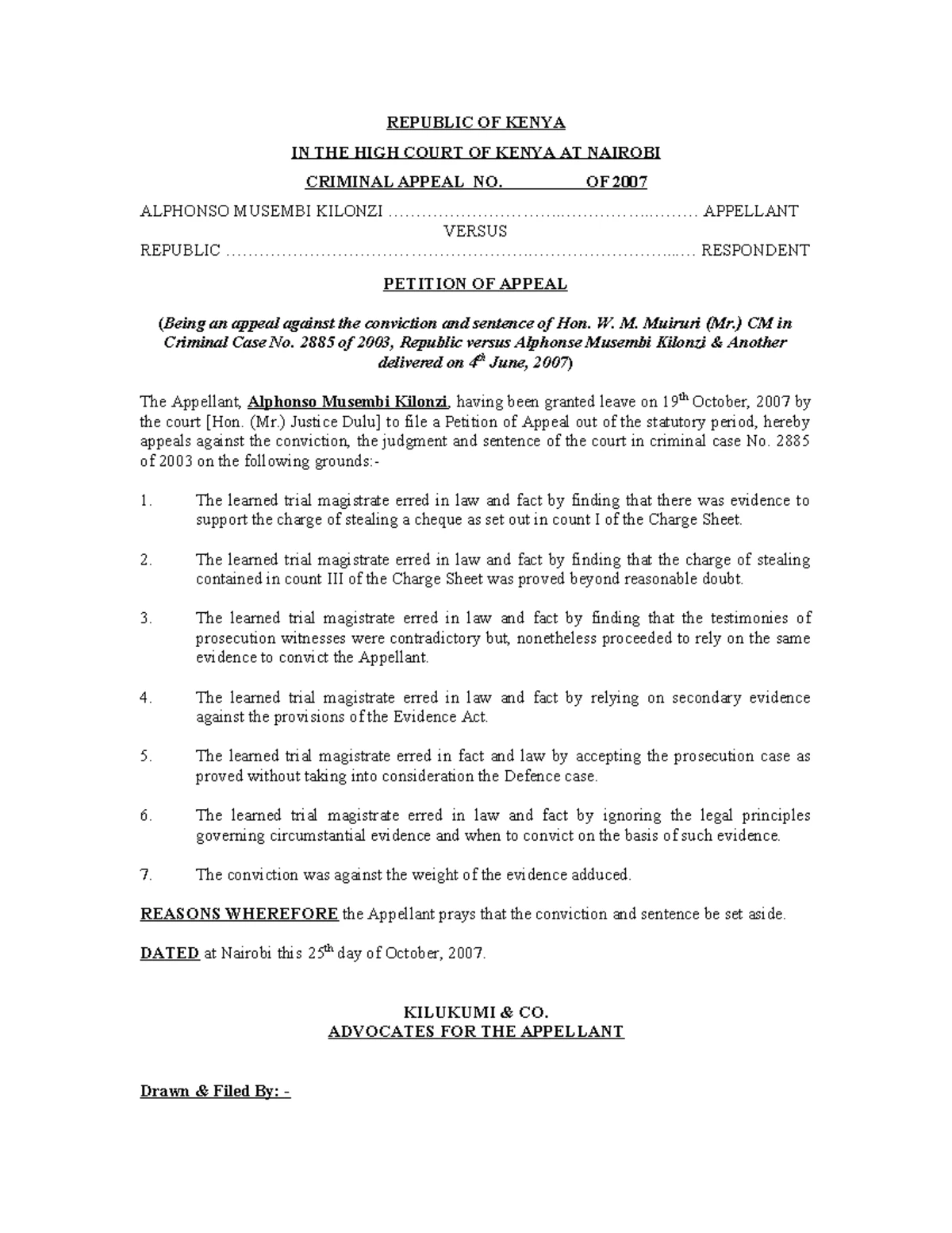 ELC PETITION NO. 5 OF 2024: Respondents' Replying Affidavit - Studocu