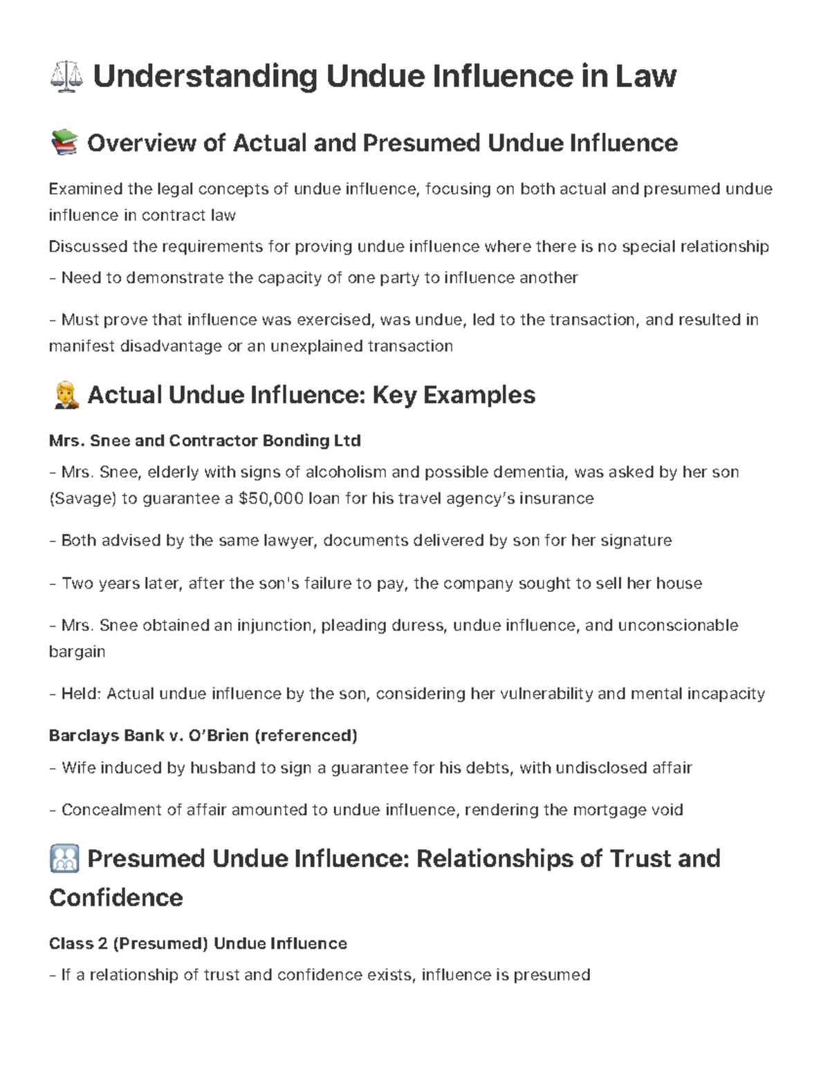 ⚖️ Understanding Undue Influence in Law: Actual vs. Presumed Analysis ...