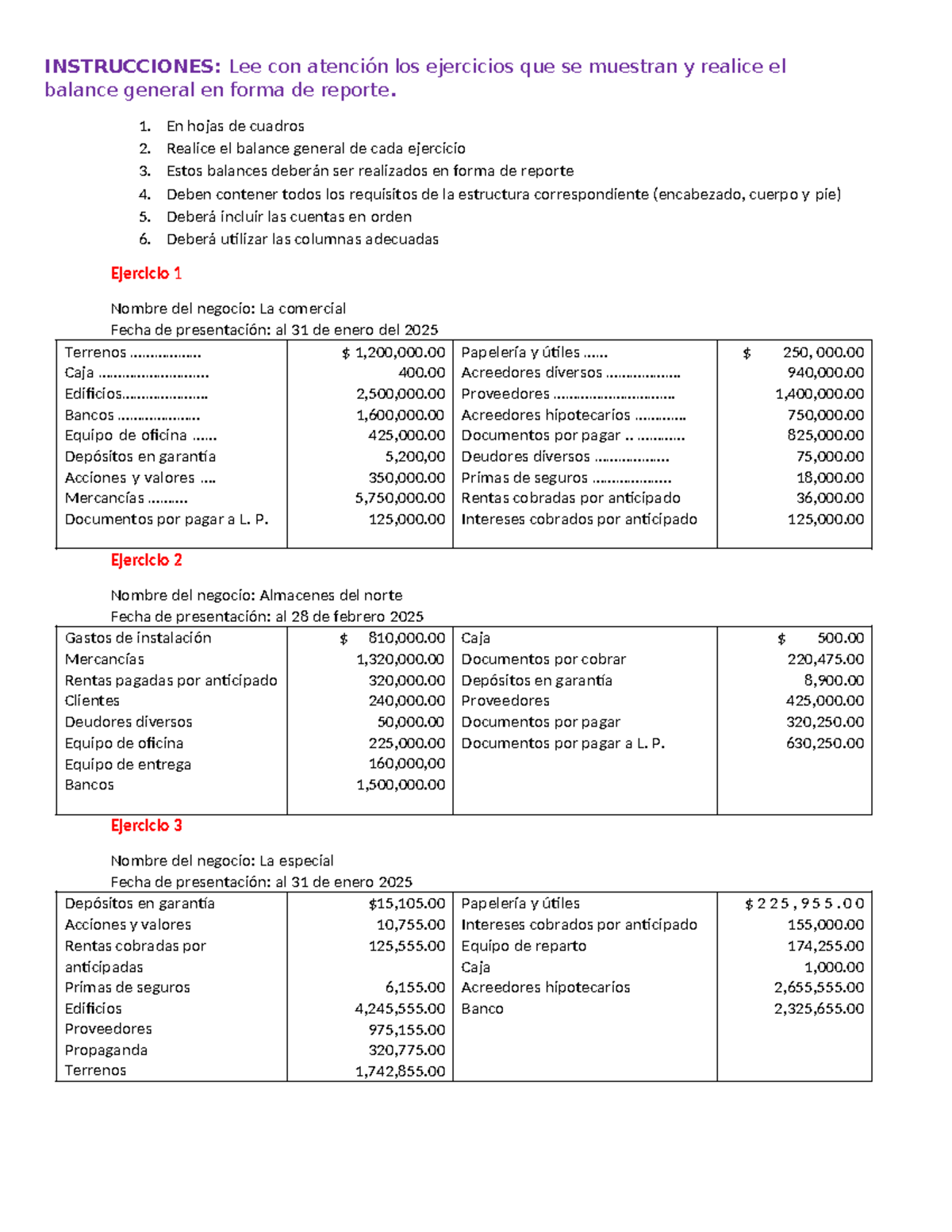 Ejercicios Prácticos de Balance General y Estado de Resultados 2021 ...