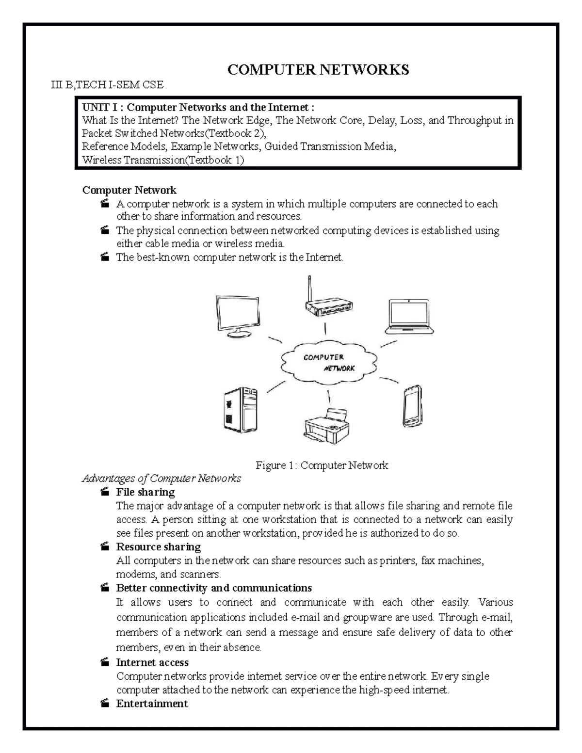 CN UNIT-2 - computer networks - COMPUTER NETWORKS UNIT - 2: DATA LINK LAYER UNIT II The Data ...
