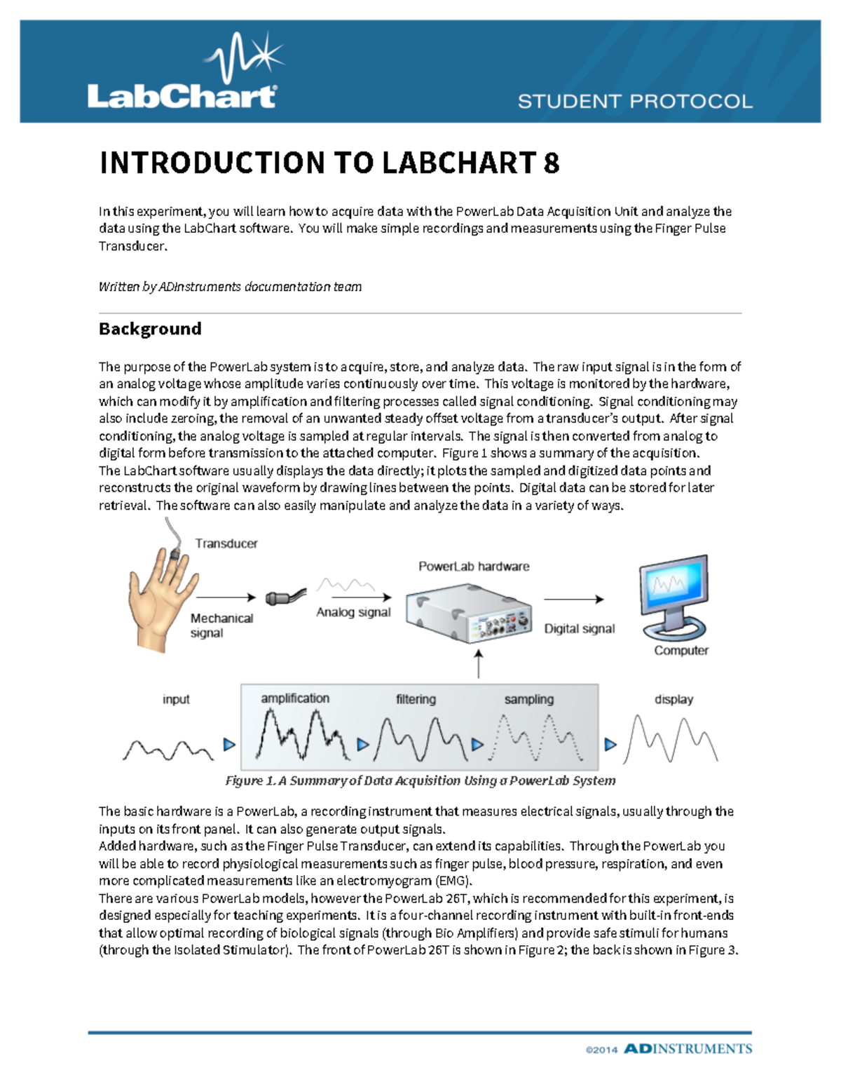 Intro Lab Chart 8 Student Protocol - ठ⃚ ठ⃚ INTRODUCTION TO LABCHART 8 ...