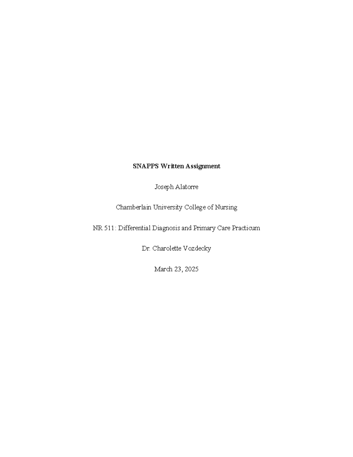 NR 511: SNAPPS Written Assignment on Antibiotic Prophylaxis in Hand ...