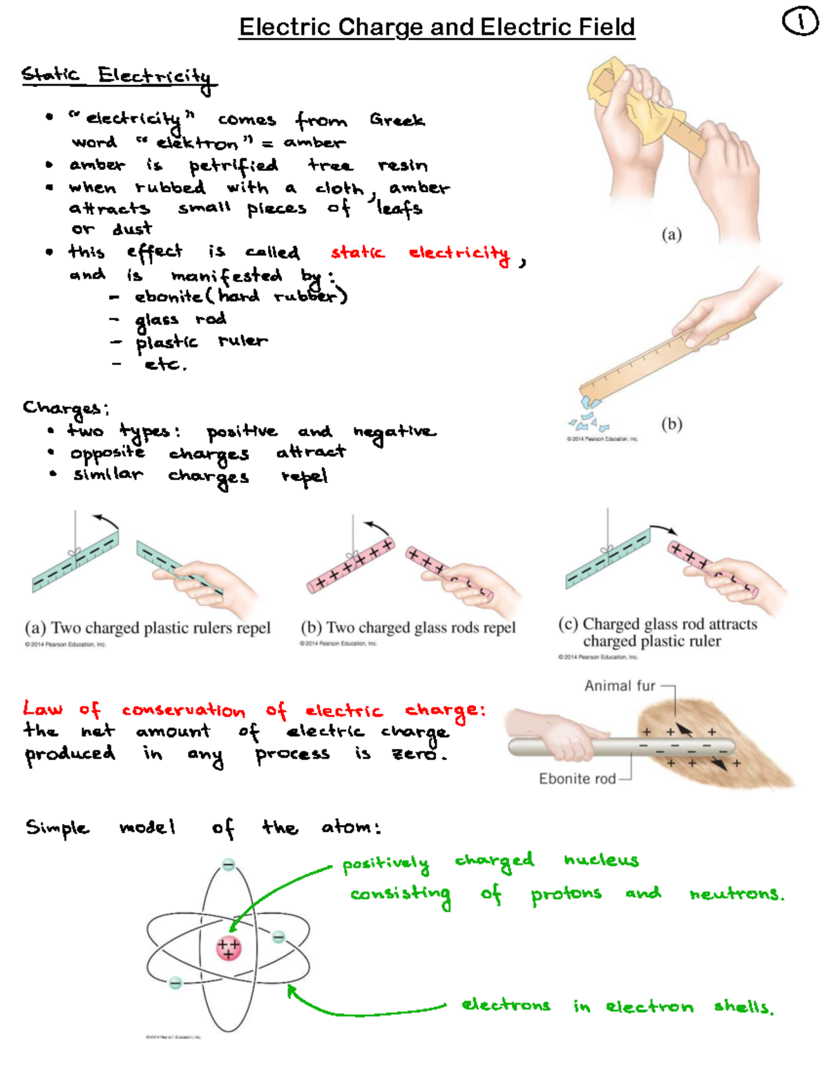 Understanding Electric Charge and Electric Field Concepts - PHYS 101 - Studocu