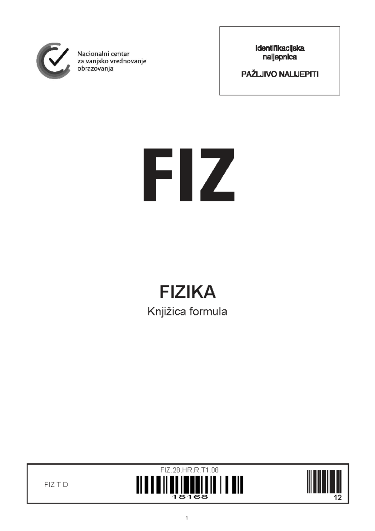 FIZ-formule - ////////////////////////////// - FIZ T D 12 FIZIKA ...