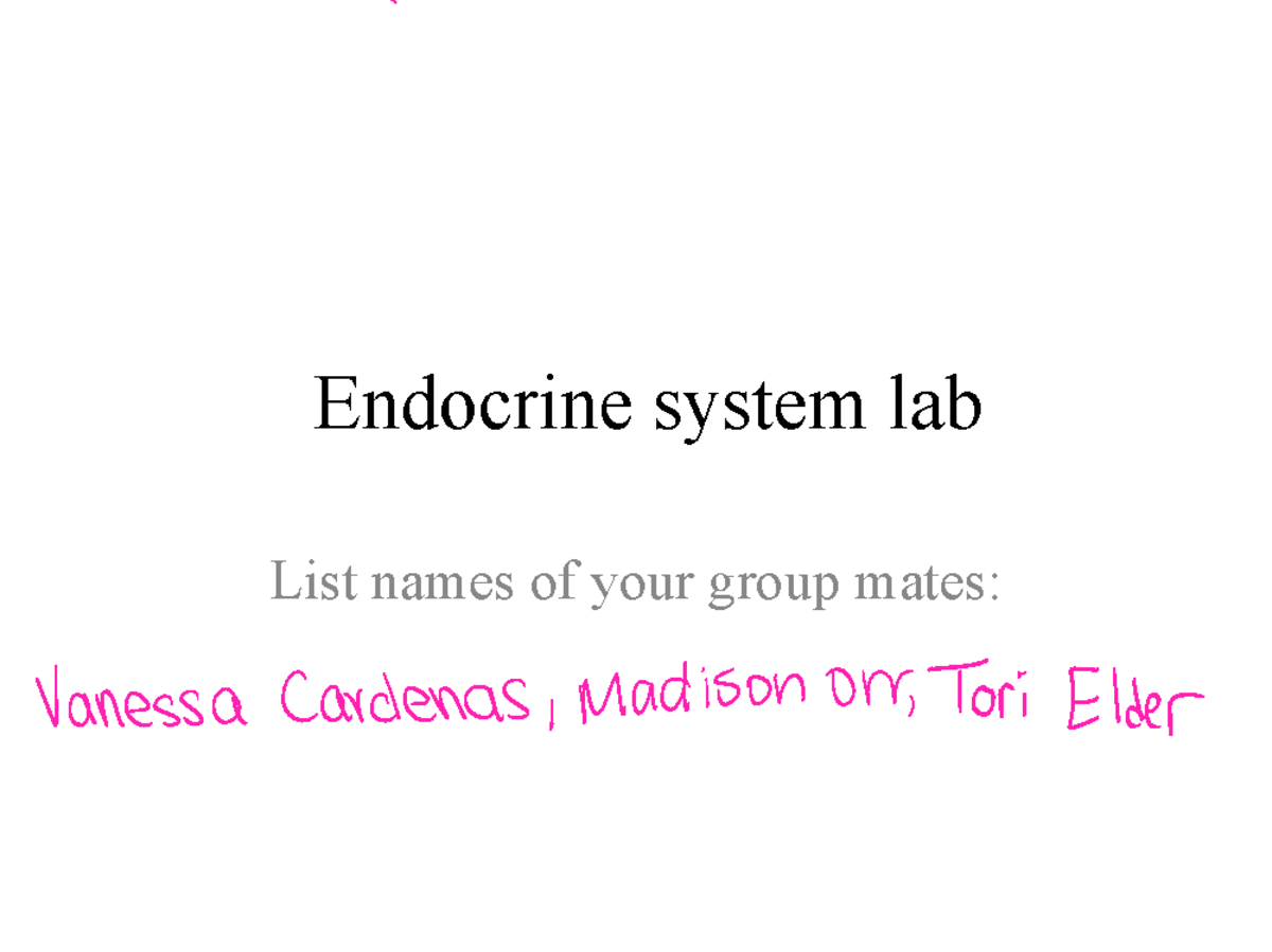 Endocrine Lab Assessment: Hormones & Structures Overview - Studocu