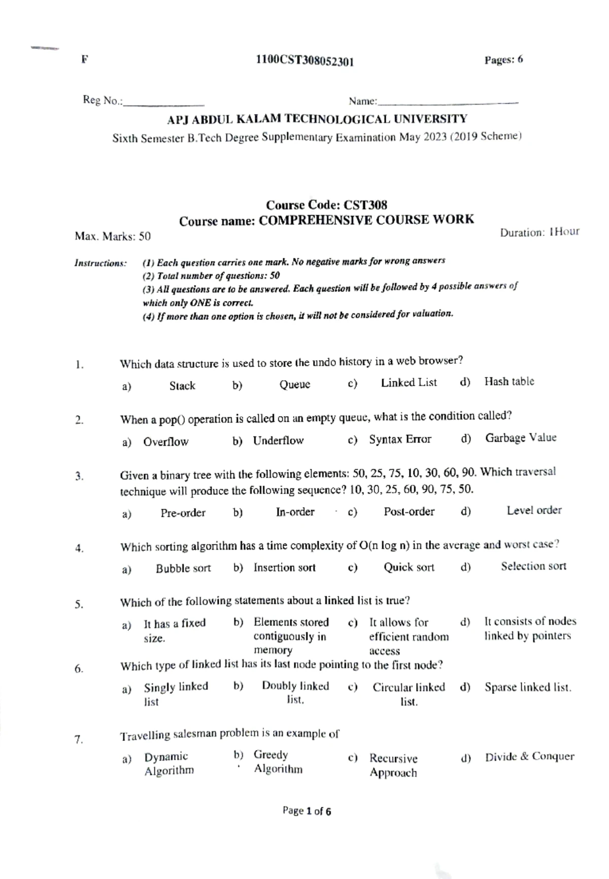 S2 Group A - Model Question papers - B. Tech. Tech. GROUP A GROUP A ktu ...