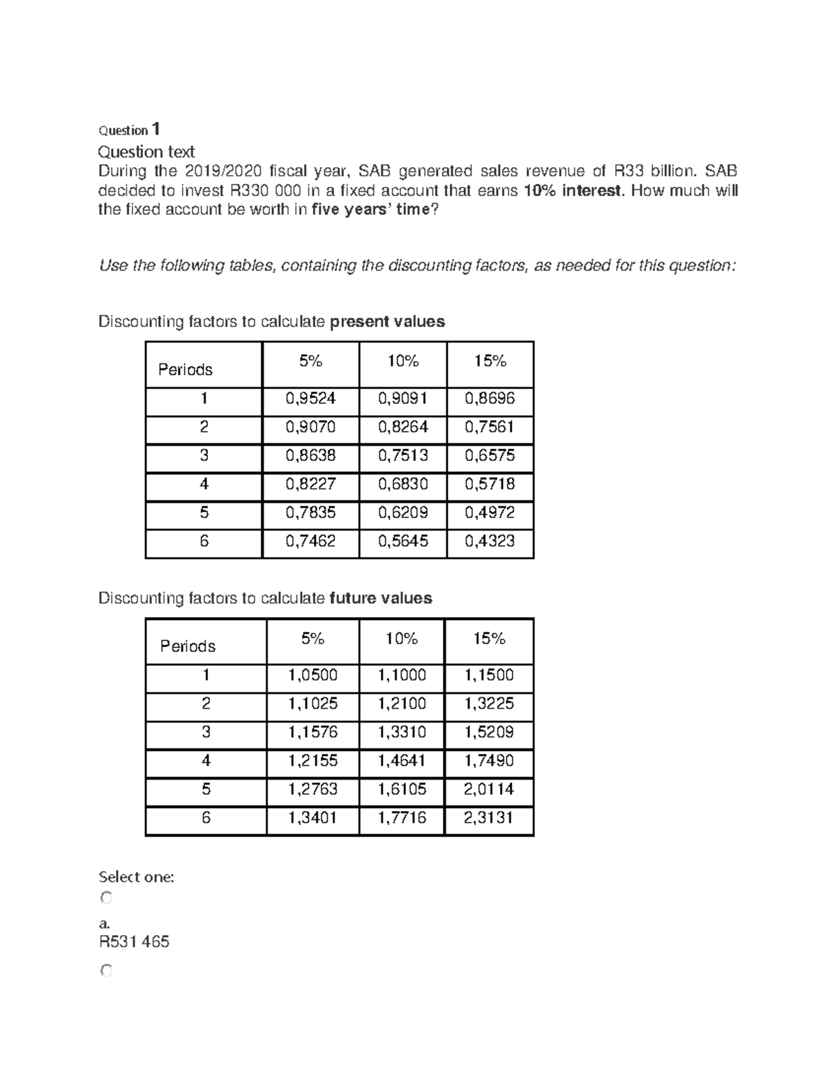 Questions - Assignment 3 (Financial Concepts & Calculations) - Studocu