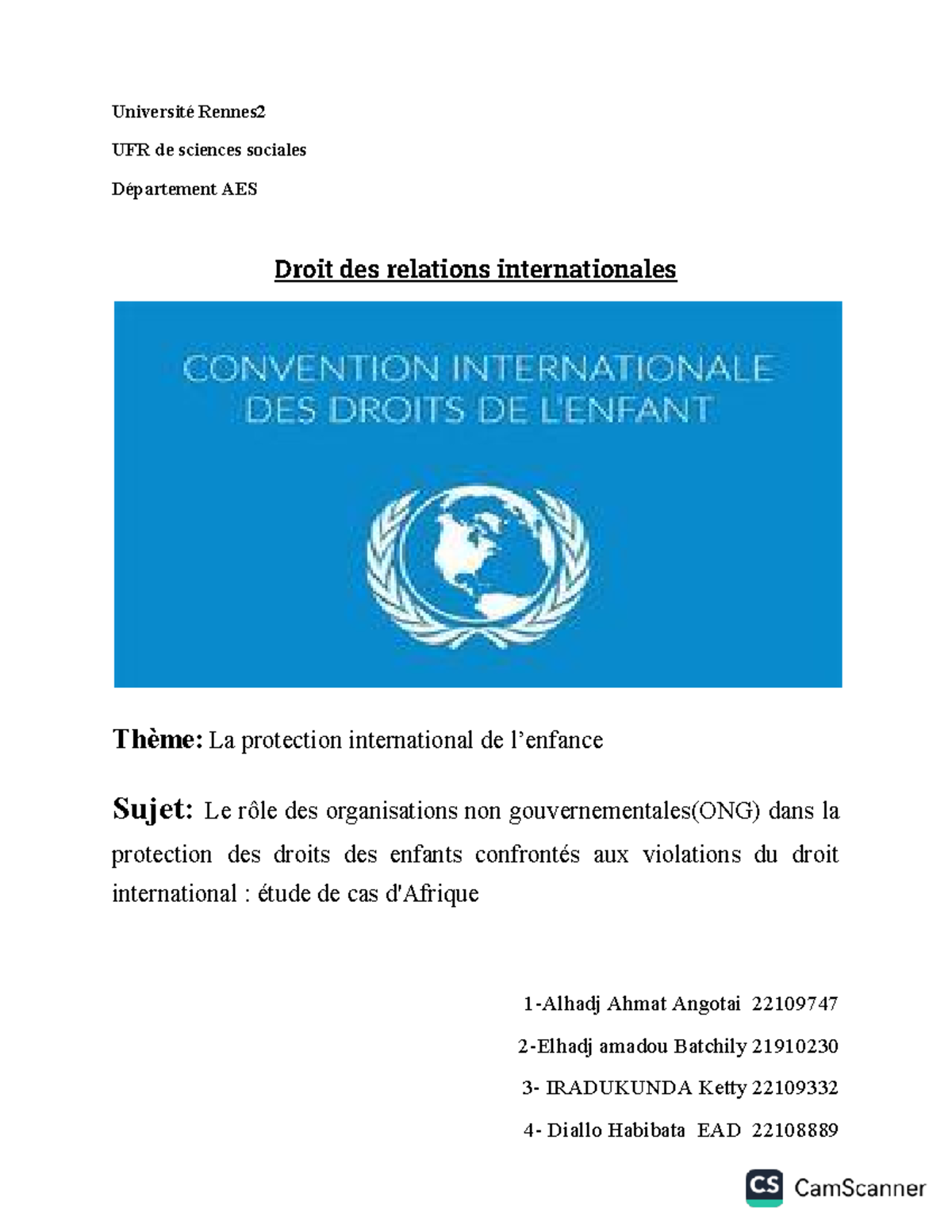 Rendu DRI - Exposé sur le rôle des organisations non gouvernementales ...