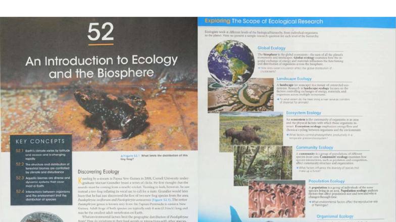 Exploring Ecological Research: Insights from Chapter 52 (NSEB) - Studocu