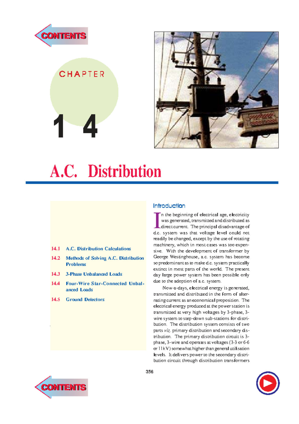 A.C. Distribution Principles - Chapter 14 Overview (356) - Studocu
