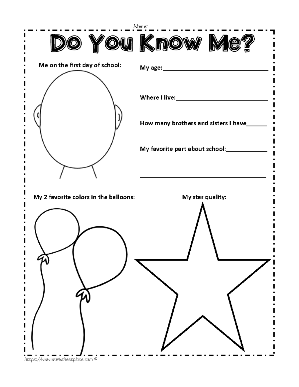 Who Am I BTS - WEWE - english - worksheetplace © Name: Me on the first ...