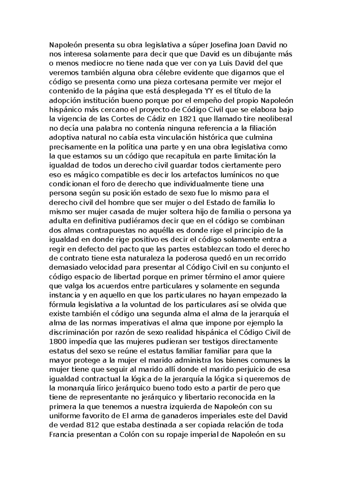 Resumen del Código Civil Napoleónico y su Contexto Histórico - Studocu