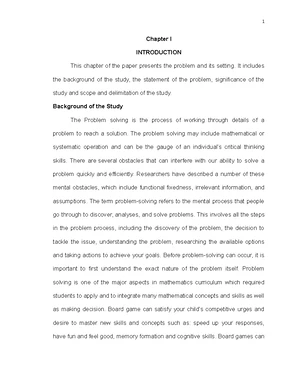 Chapter-1 to print - Sample Research Paper - Chapter I INTRODUCTION ...