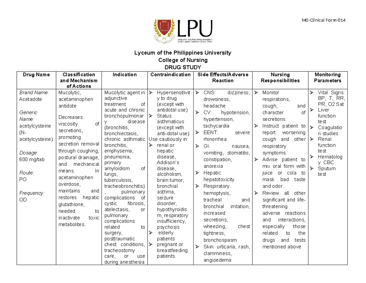 SESSION 1: RATIONALIZATION ACTIVITY ON PHARMACOKINETICS - Studocu