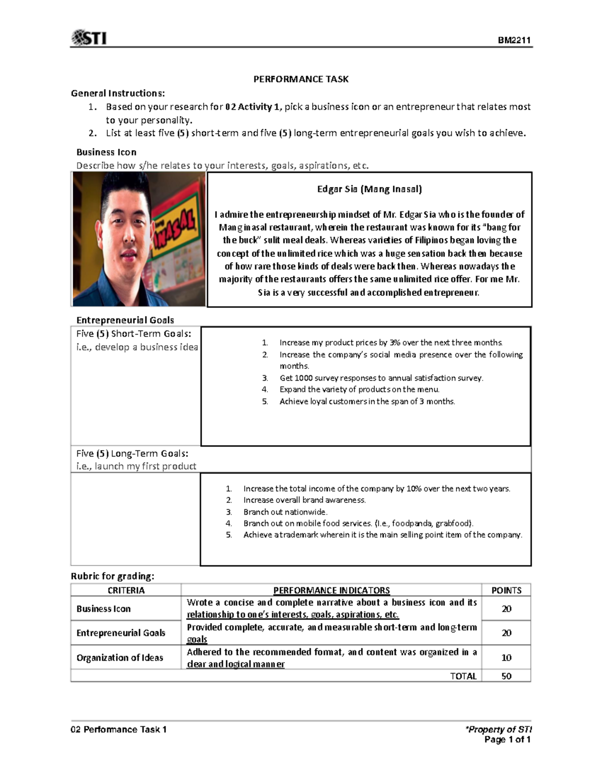 02_Performance_Task_1_Essay_on_Entrepreneur_Edgar_Sia - Studocu