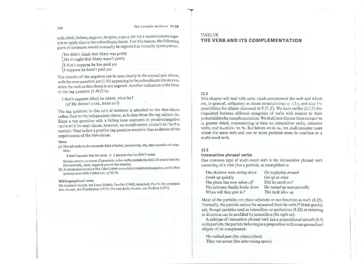 University Grammar of English - Coursebook - Chapter 4 Summary - Studocu